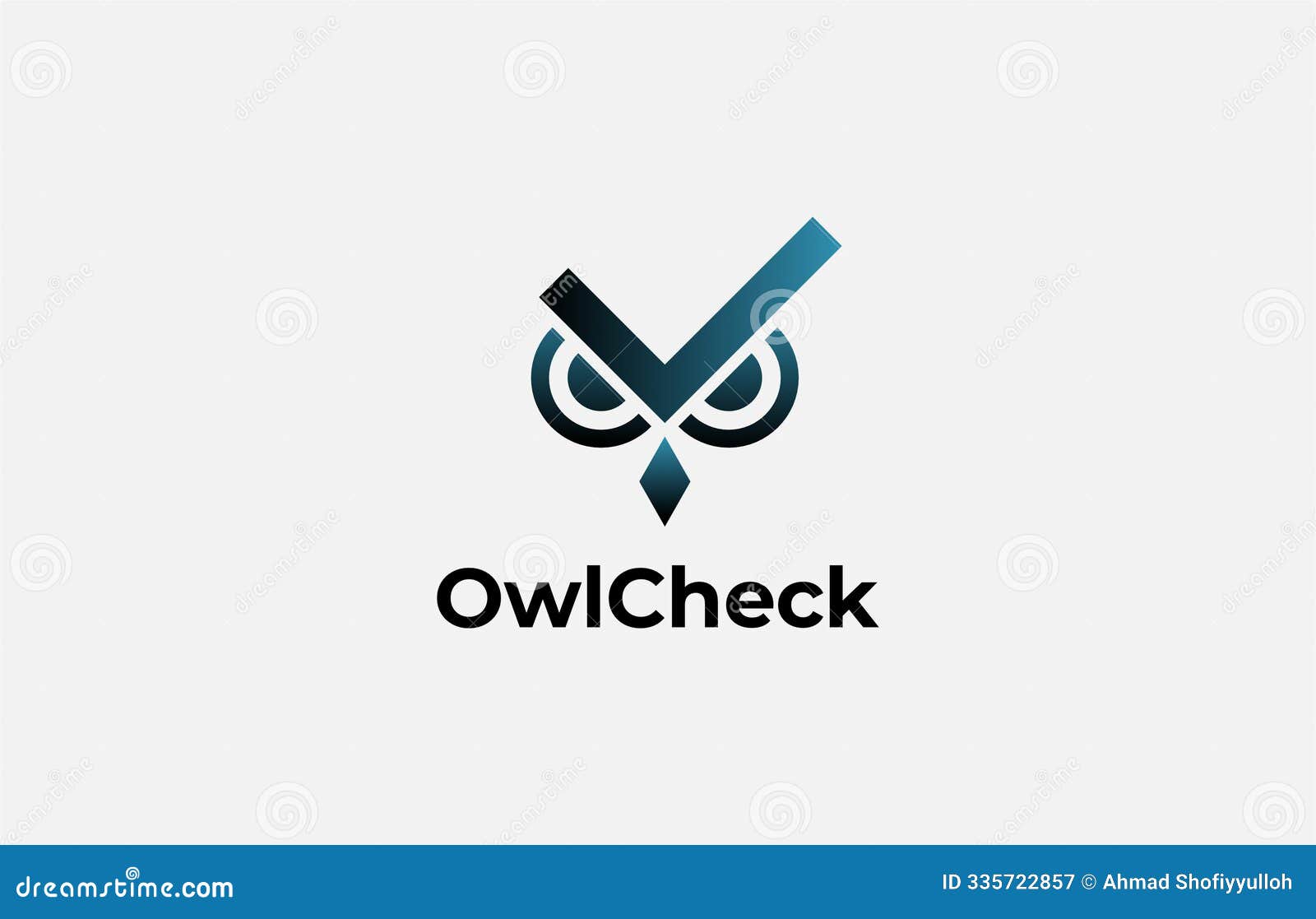 Logo Owl Eyes and Check Symbol Stock Illustration - Illustration of ...