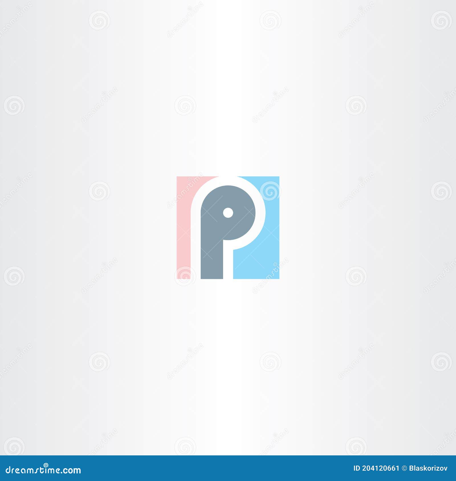 Logo P Square Letter P Sign Stock Vector - Illustration of card ...