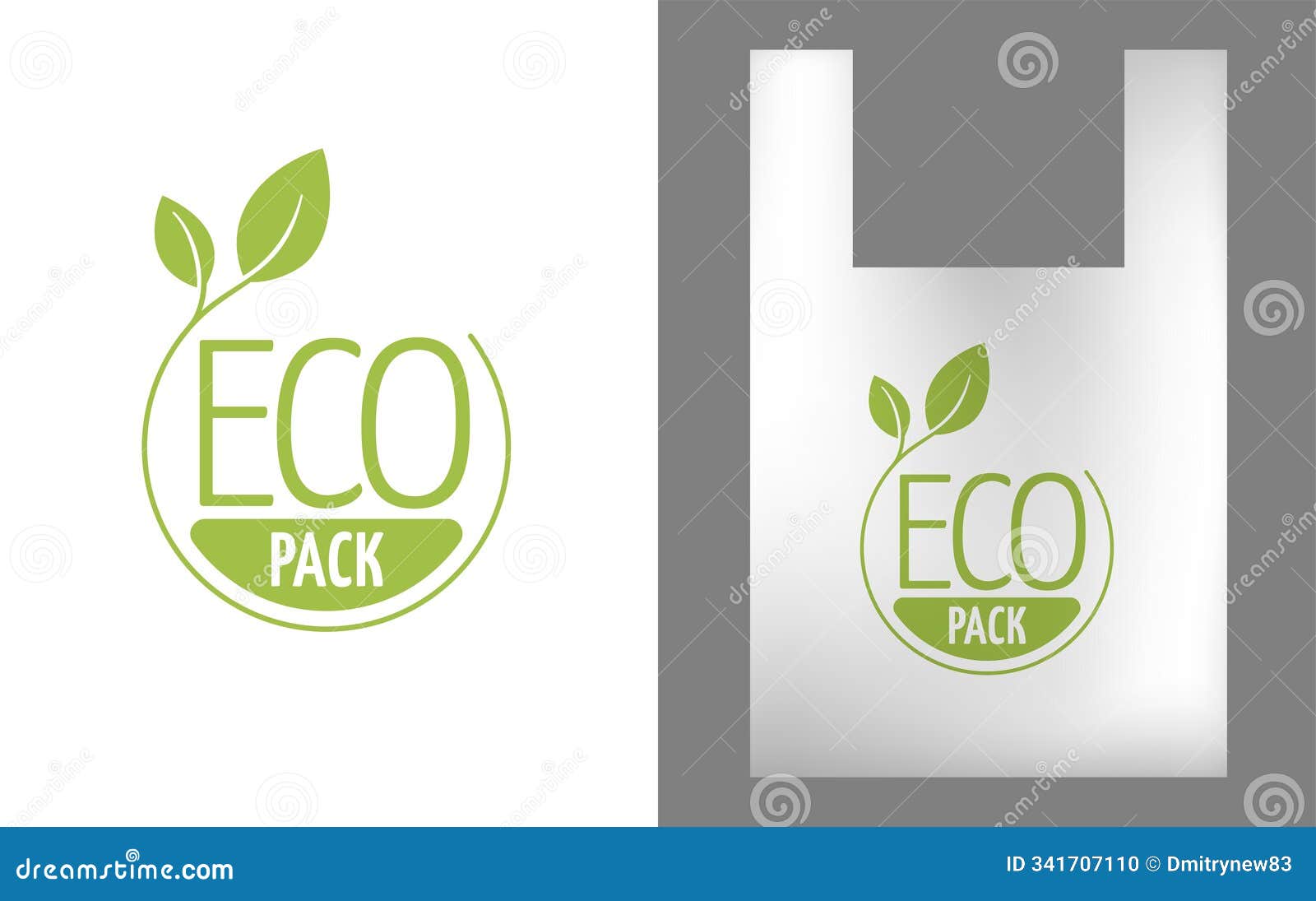 Logo for Packs Made from Biodegradable Polymers Stock Illustration ...