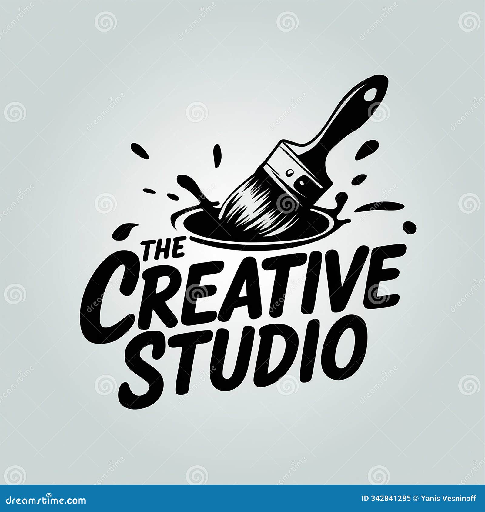 A Logo of a Paintbrush with the Words "the Creative Studio". Stock ...