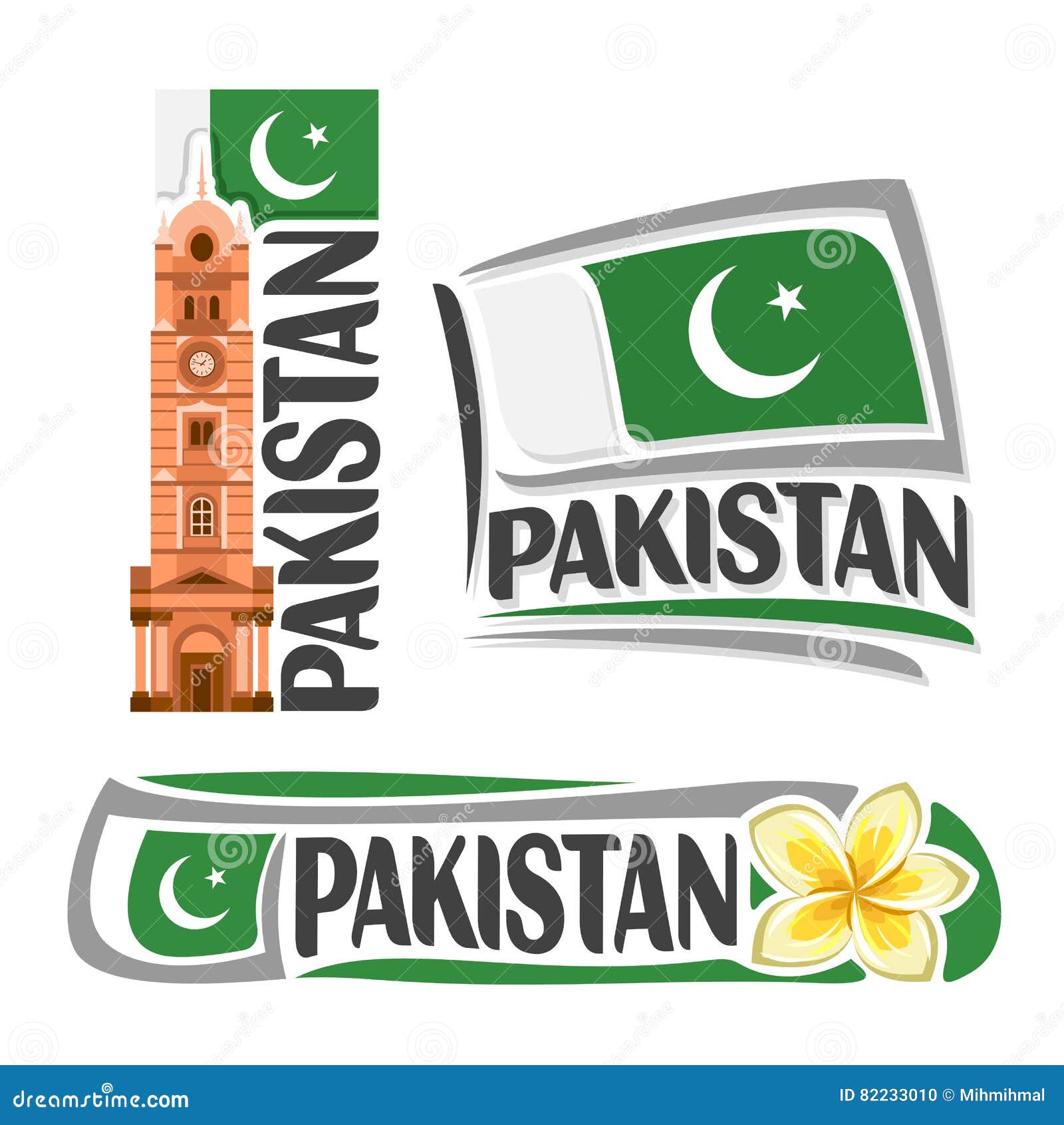 Logo Pakistan di vettore illustrazione vettoriale. Illustrazione di ...
