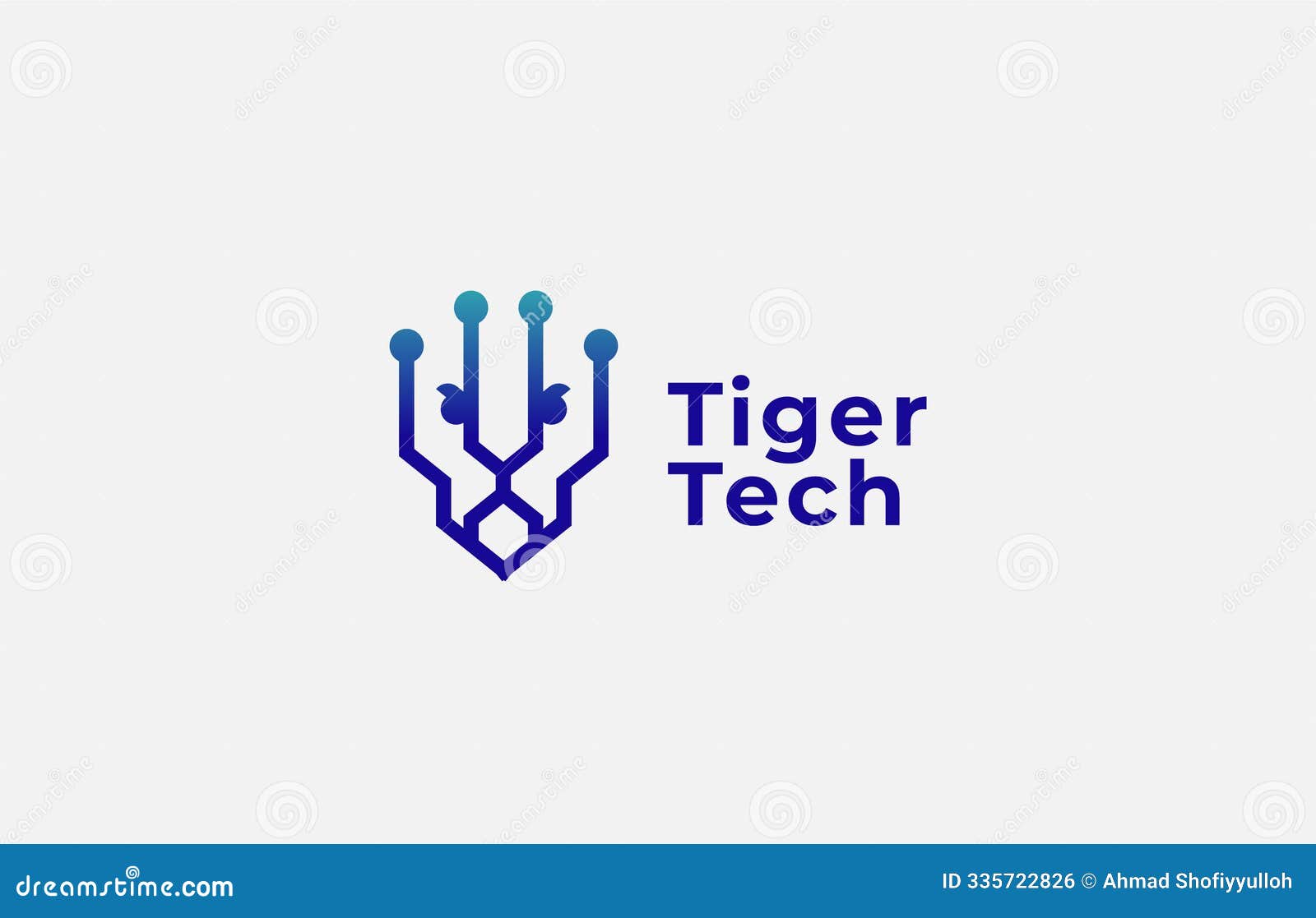 Logo Panther or Tiger with Technology Concept Stock Illustration ...