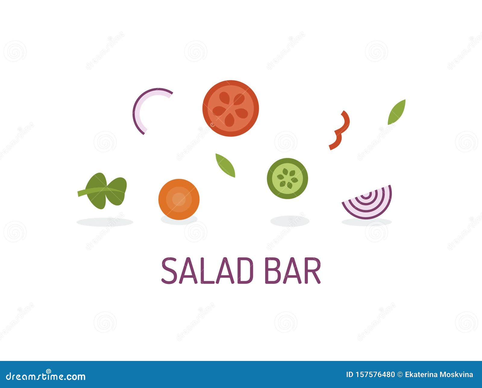Logo Para La Barra De Ensaladas Ilustración del Vector - Ilustración de ...