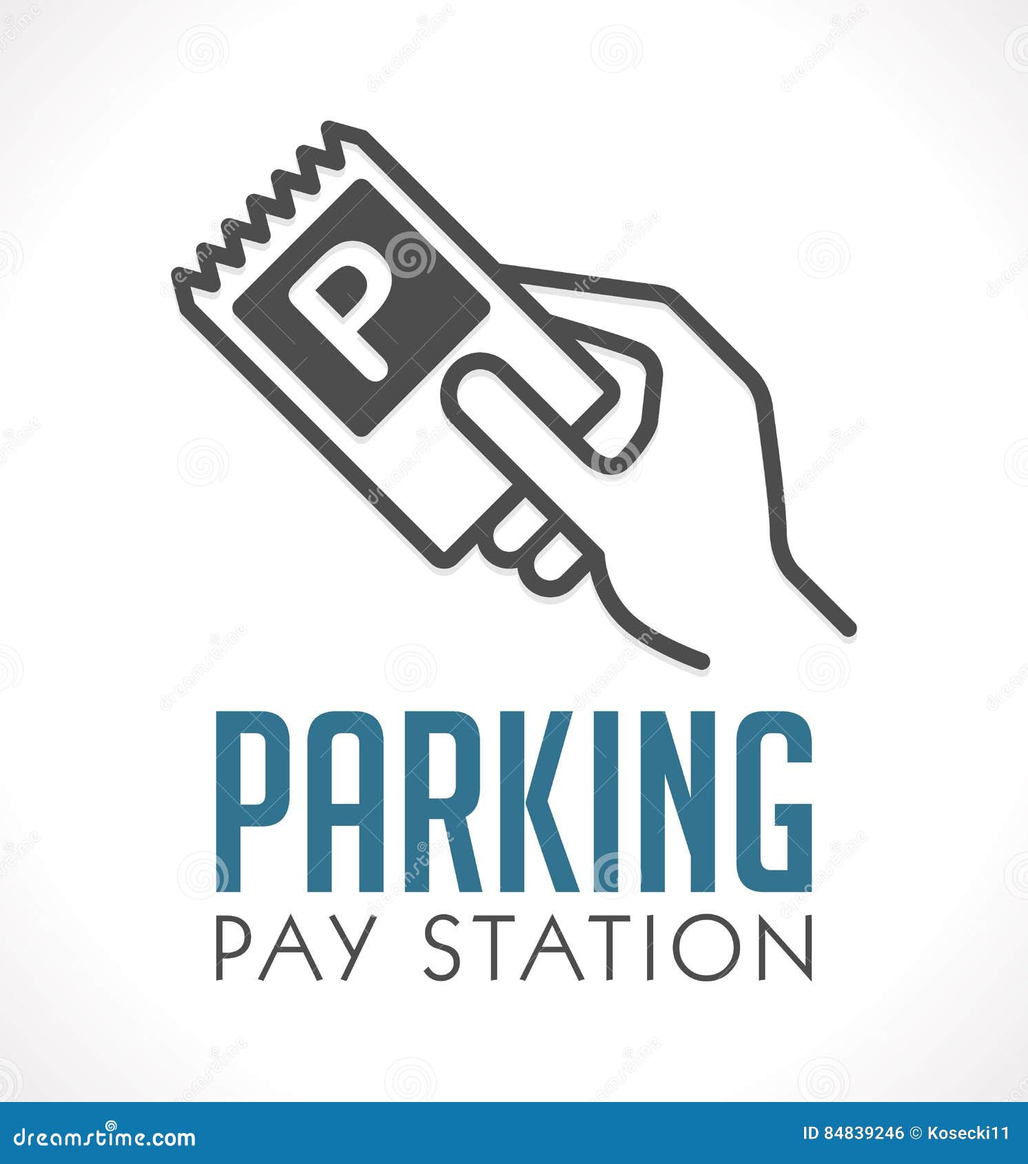 Logo - Parking pay station stock vector. Illustration of bill - 84839246