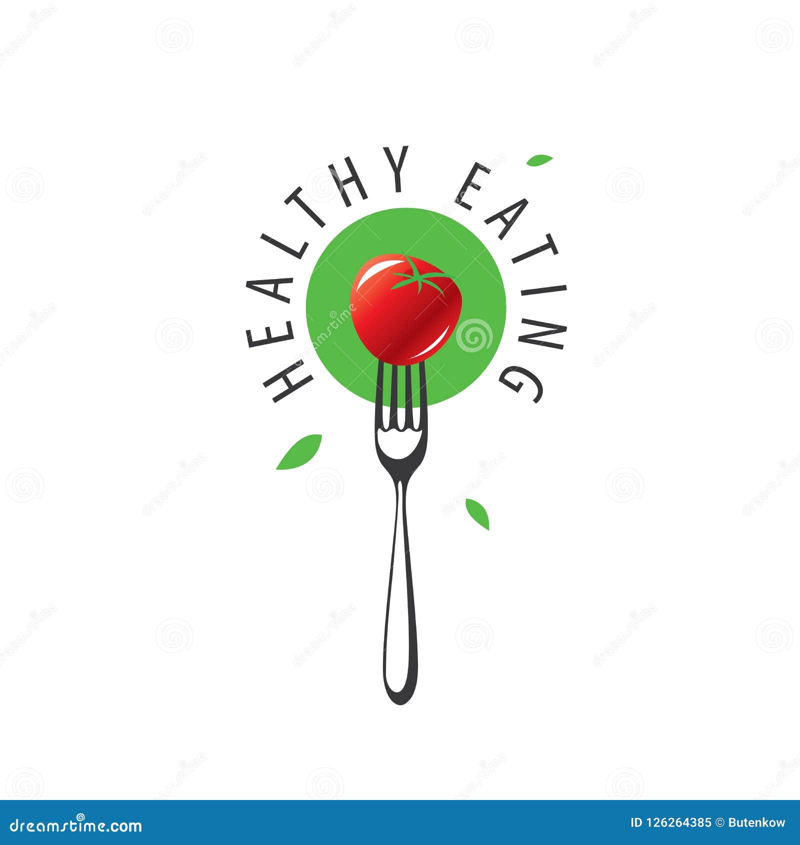 Vector logo healthy eating stock vector. Illustration of abstract ...
