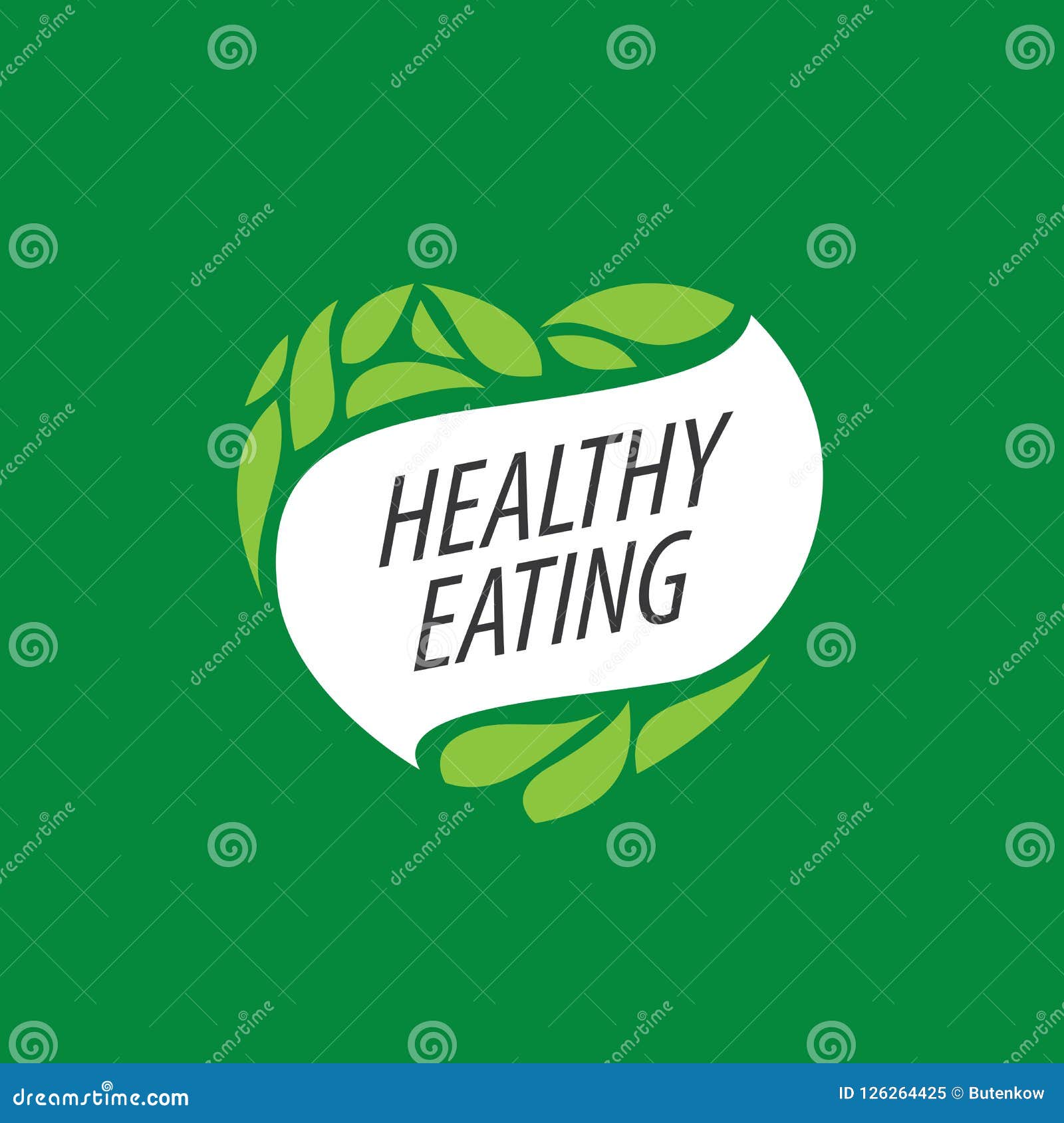 Vector logo healthy eating stock vector. Illustration of badge - 126264425