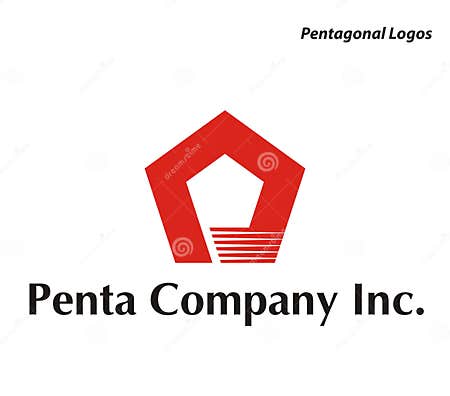 Logo - Pentagonal Shape stock illustration. Illustration of office ...