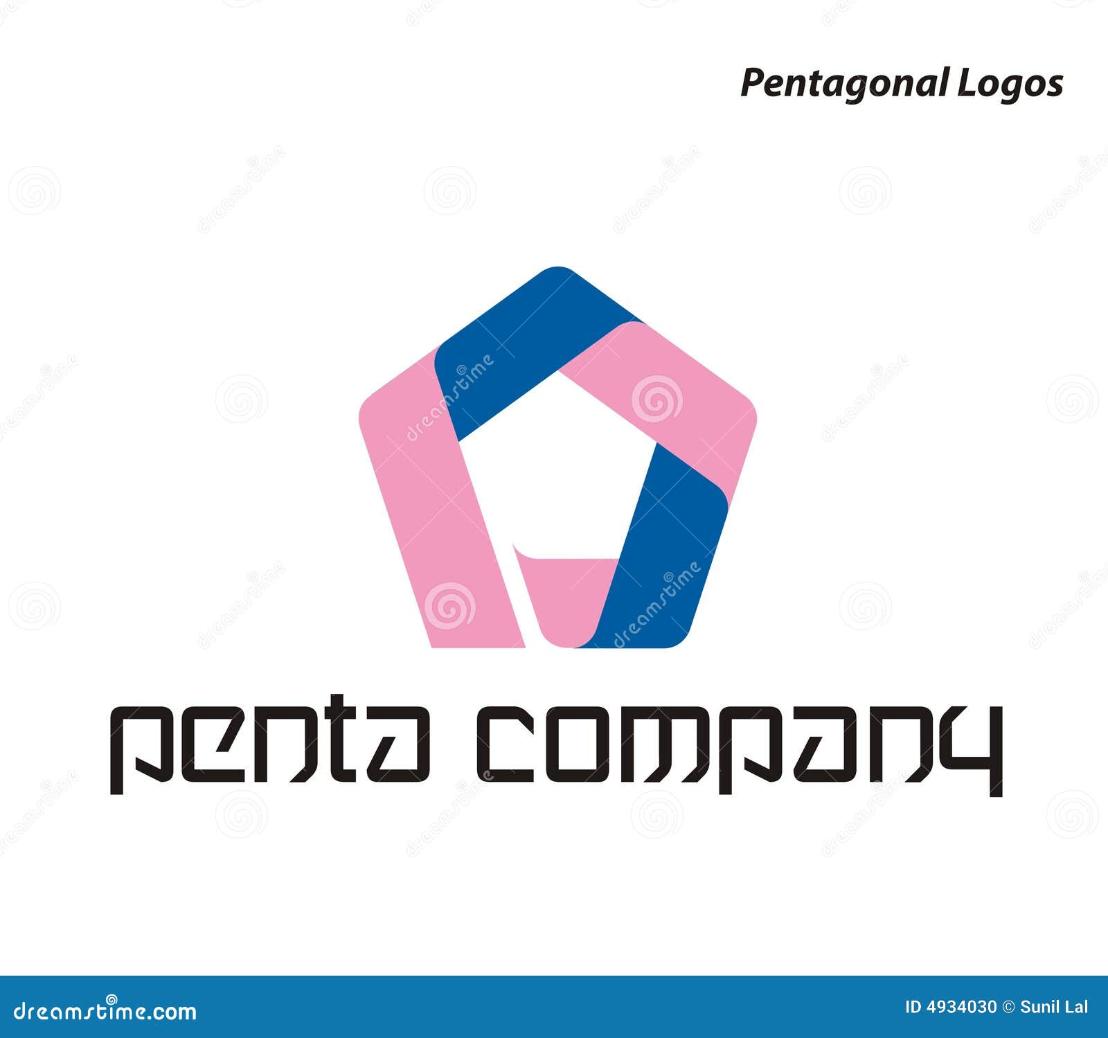 Logo - Pentagonal Shape stock illustration. Illustration of company ...