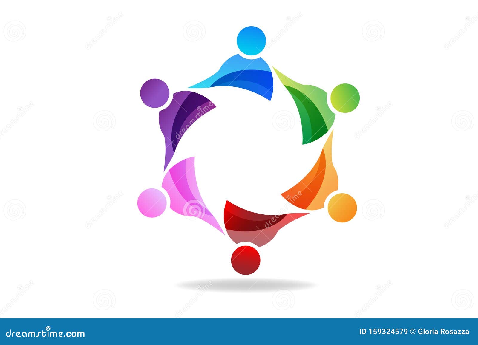 Logo People Unity Embraced Teamwork Stock Vector - Illustration of ...