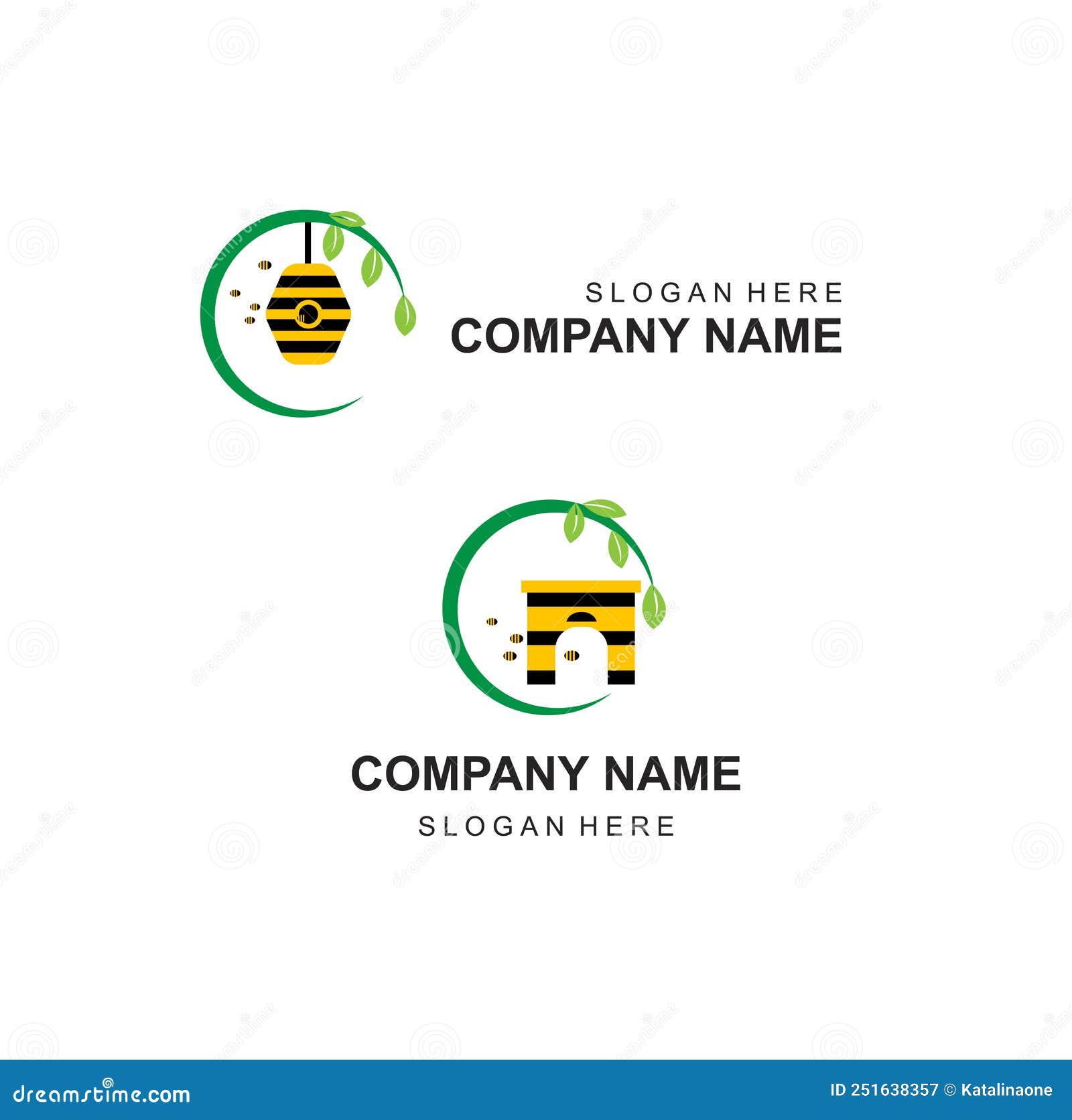 Logo for Personal Business Apiary Bee Stock Vector - Illustration of ...