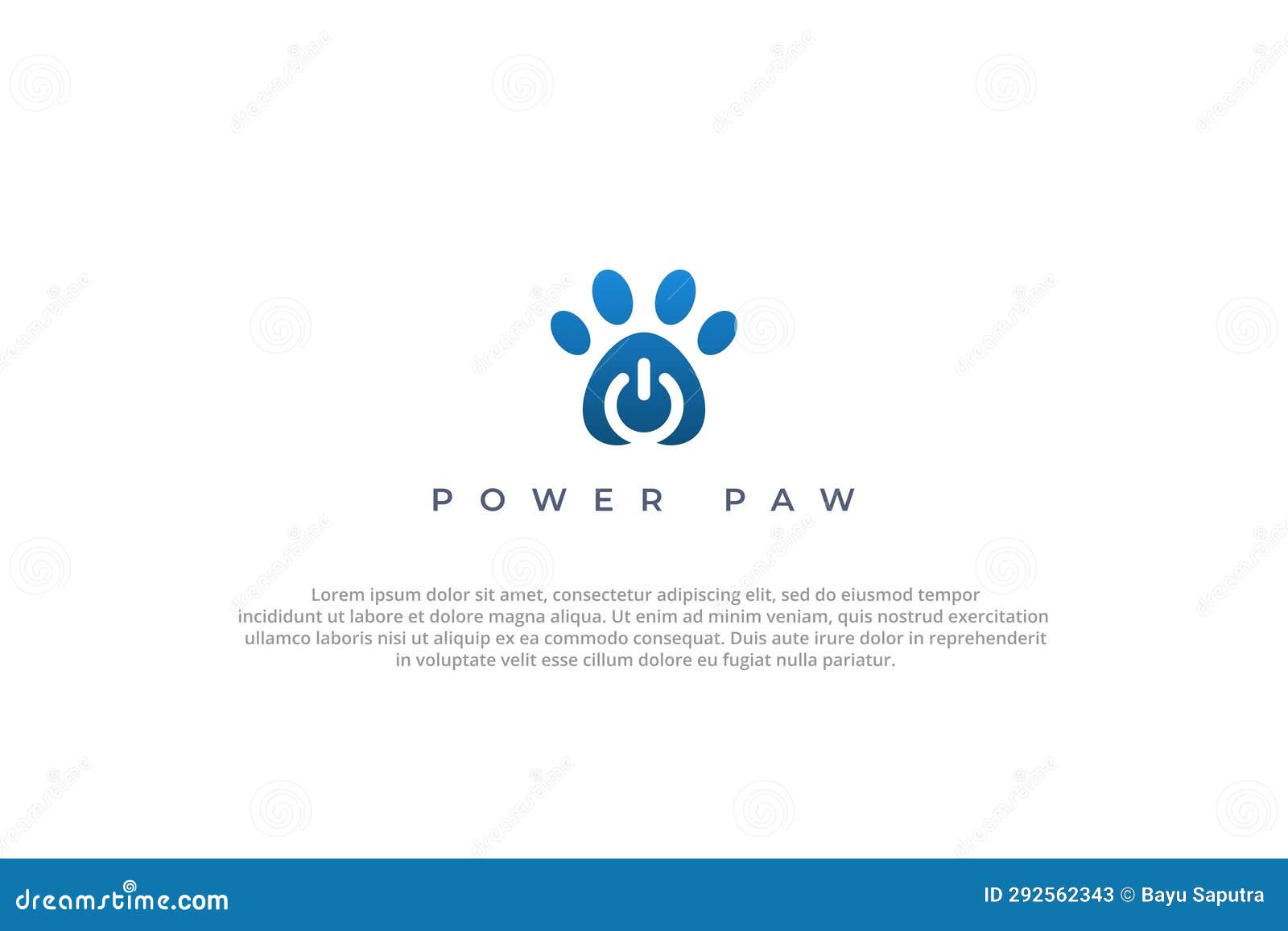 Logo Pet Paw and Power Icon Stock Illustration - Illustration of icon ...