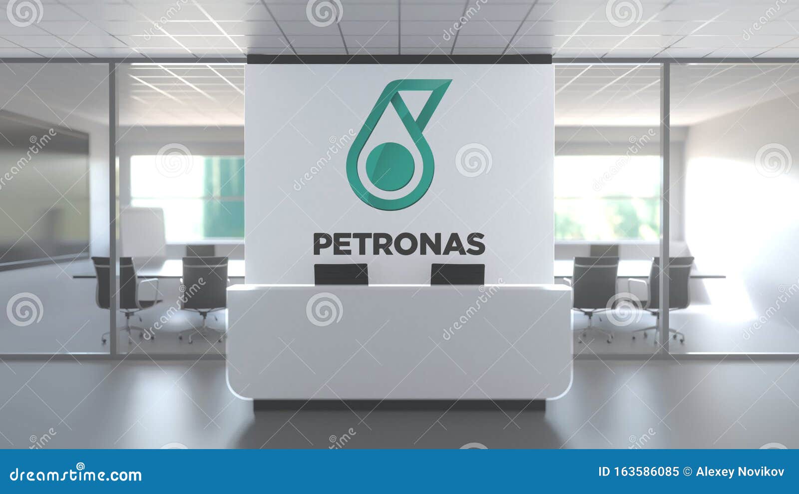 Logo of PETRONAS on a Wall in the Modern Office, Editorial Conceptual ...