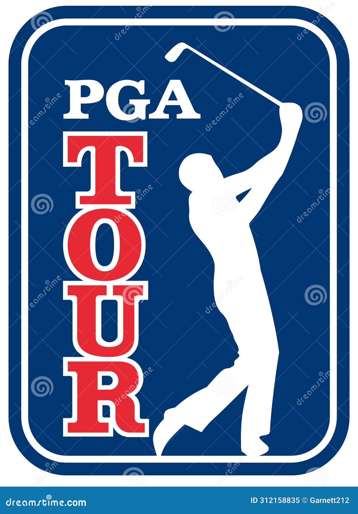 Logo of the PGA Tour stock vector. Illustration of hobby - 312158835