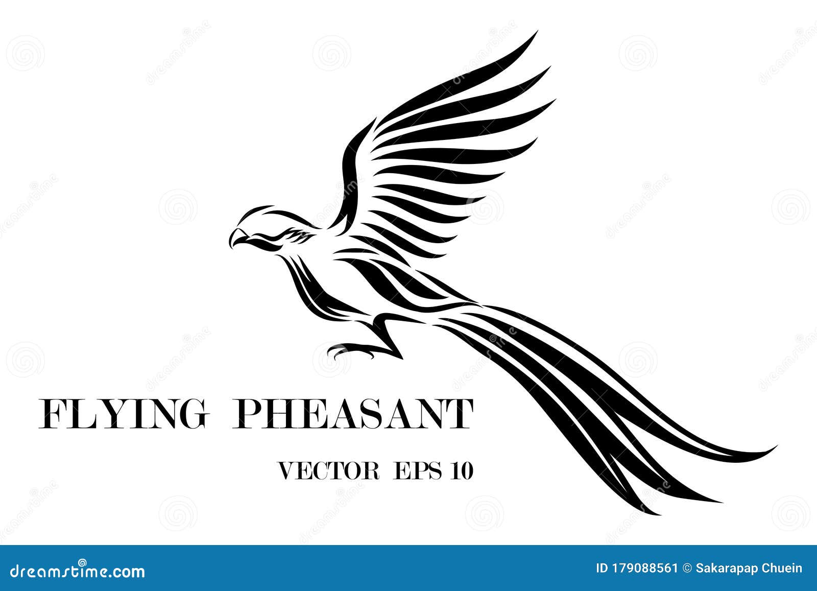 Logo of Pheasant that is Flying Eps 10 Stock Vector - Illustration of ...