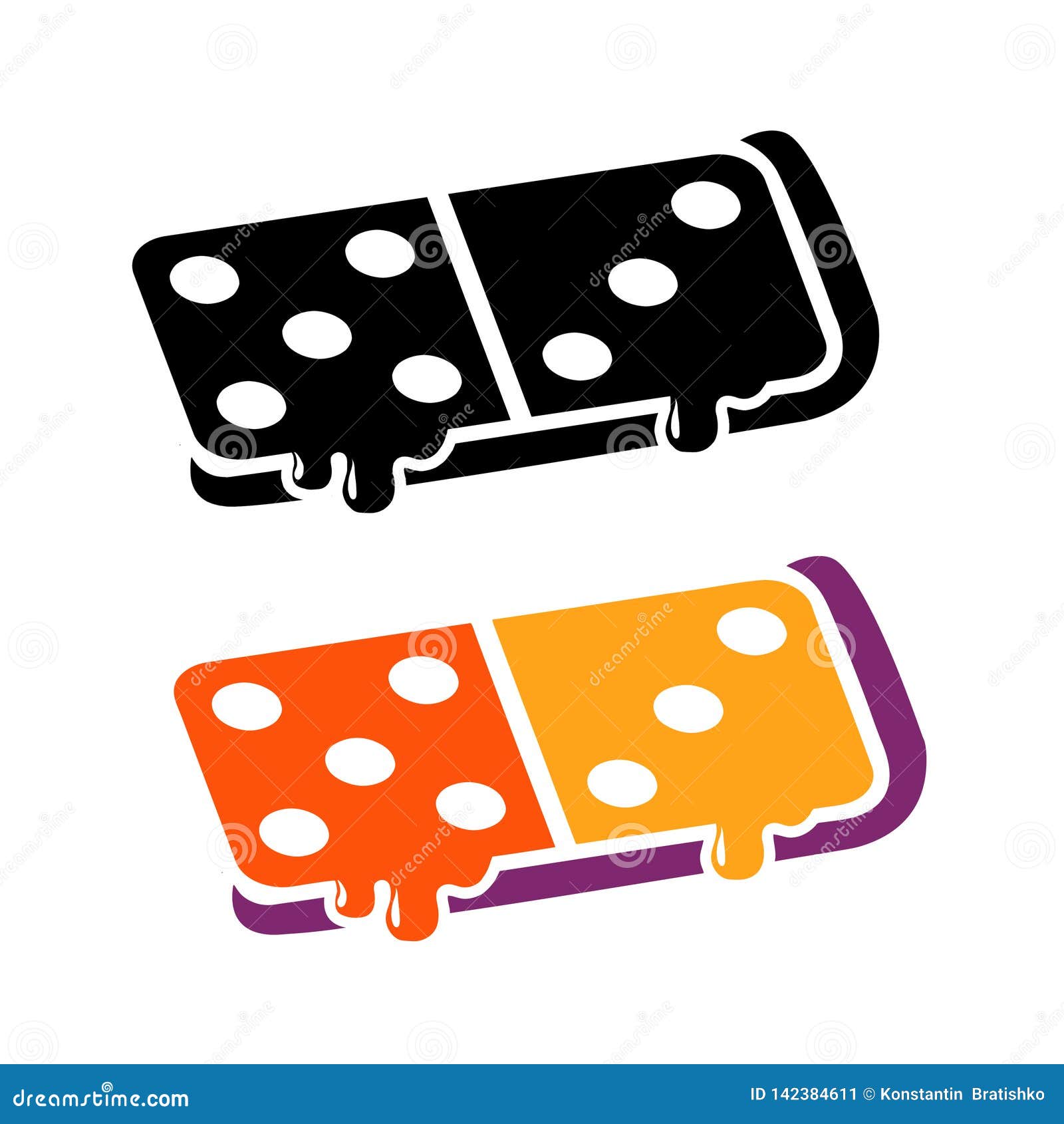 Logo pizza rectangle slice stock illustration. Illustration of hearty ...