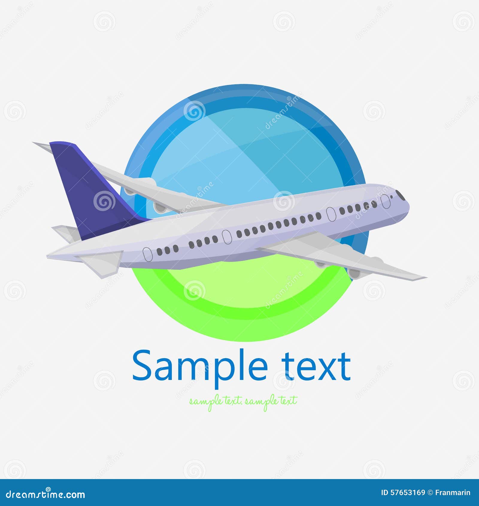 Logo plane stock vector. Illustration of transport, business - 57653169