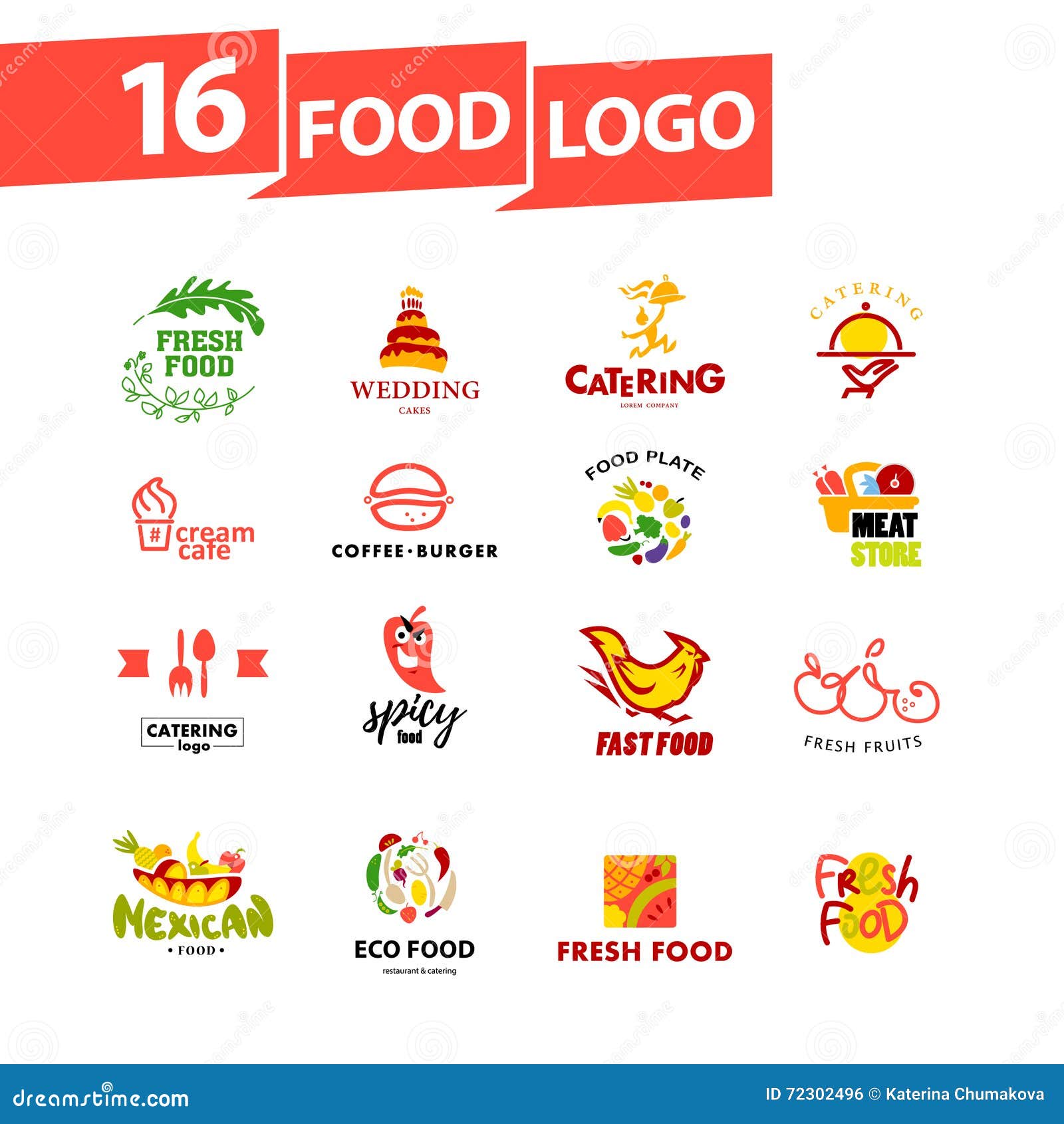 Logo Plat Simple De Nourriture De Vecteur Illustration de Vecteur ...