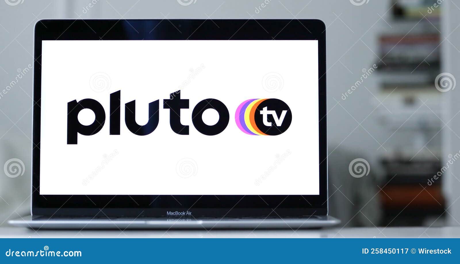 Logo of Pluto TV, a Free Television Streaming Service, Displayed on the ...