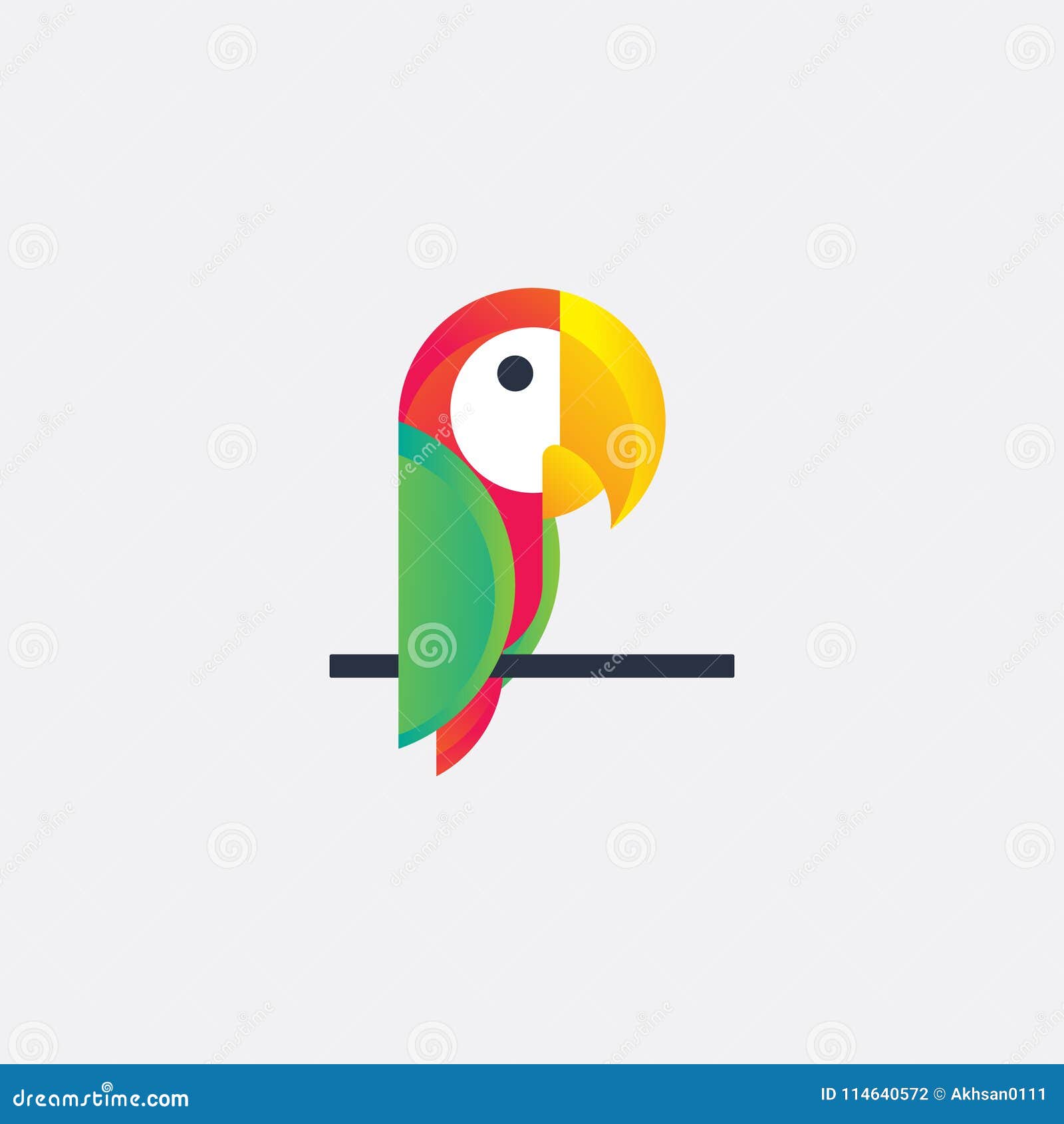 Logo Polychrome De Perroquet Illustration Stock - Illustration du ...