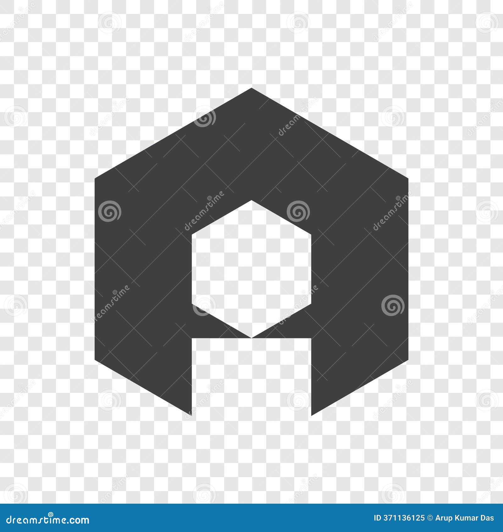 Logo Polygon With The Letter C. Mockup Of Business Cards With A Logo ...
