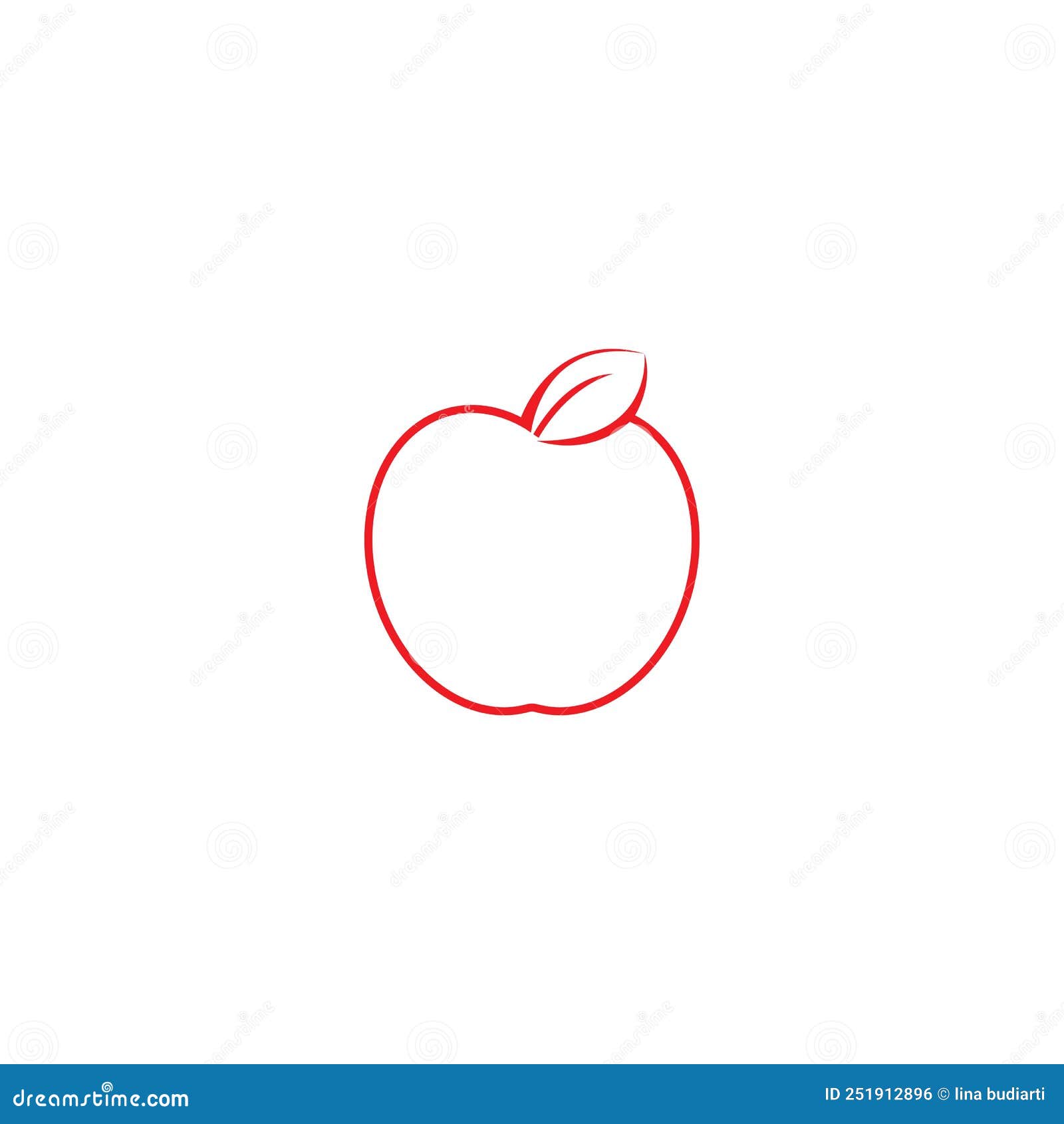 Logo pomme illustration de vecteur. Illustration du dessin - 251912896