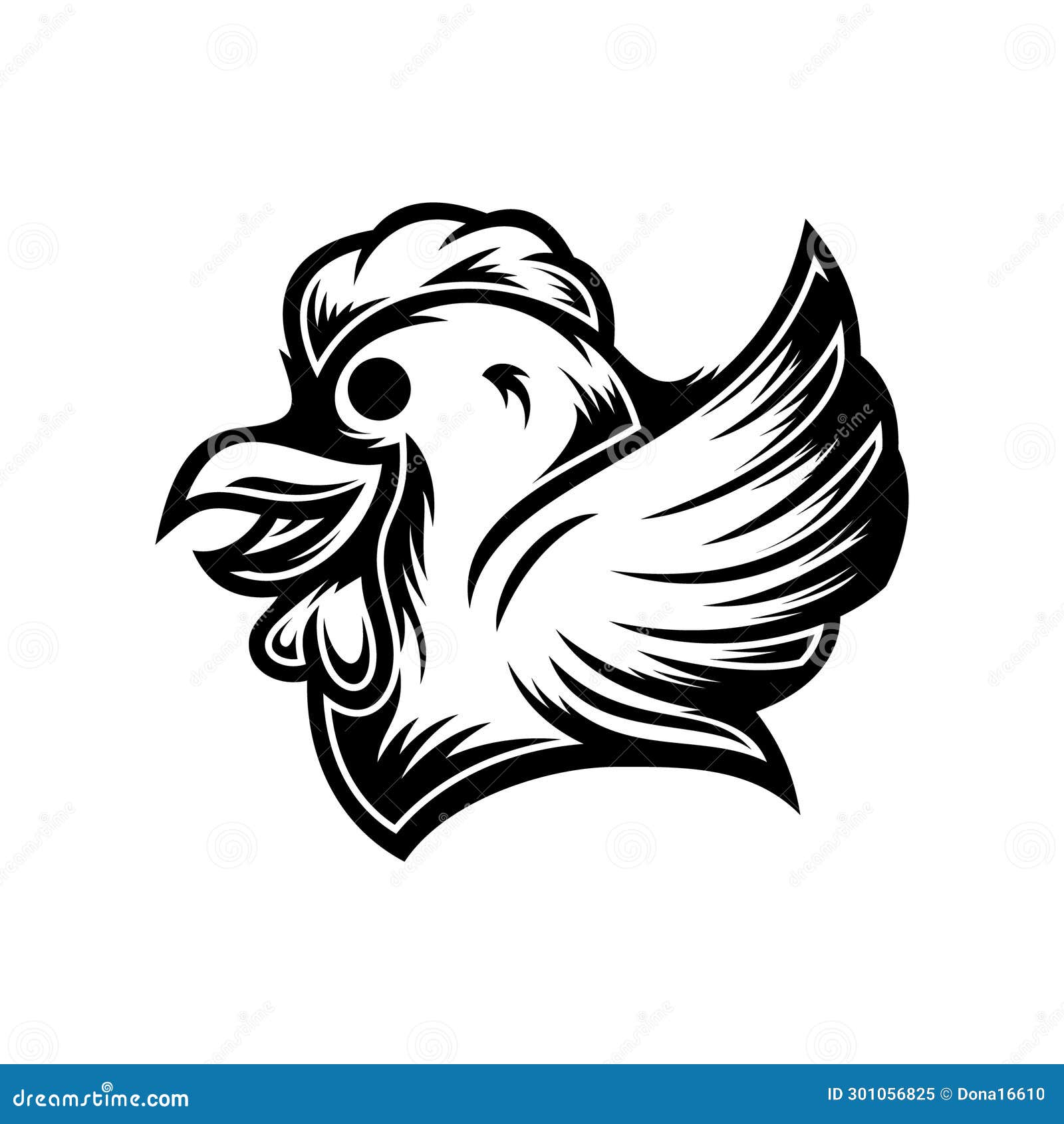 Logo poulet illustration de vecteur. Illustration du emblème - 301056825