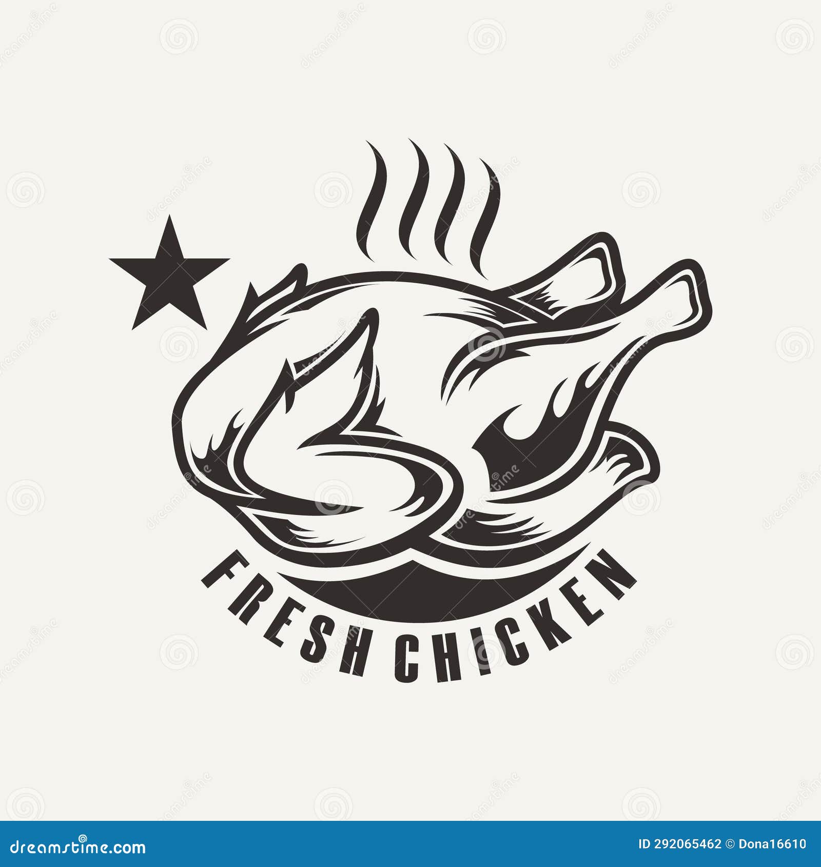 Logo poulet illustration de vecteur. Illustration du mignon - 292065462