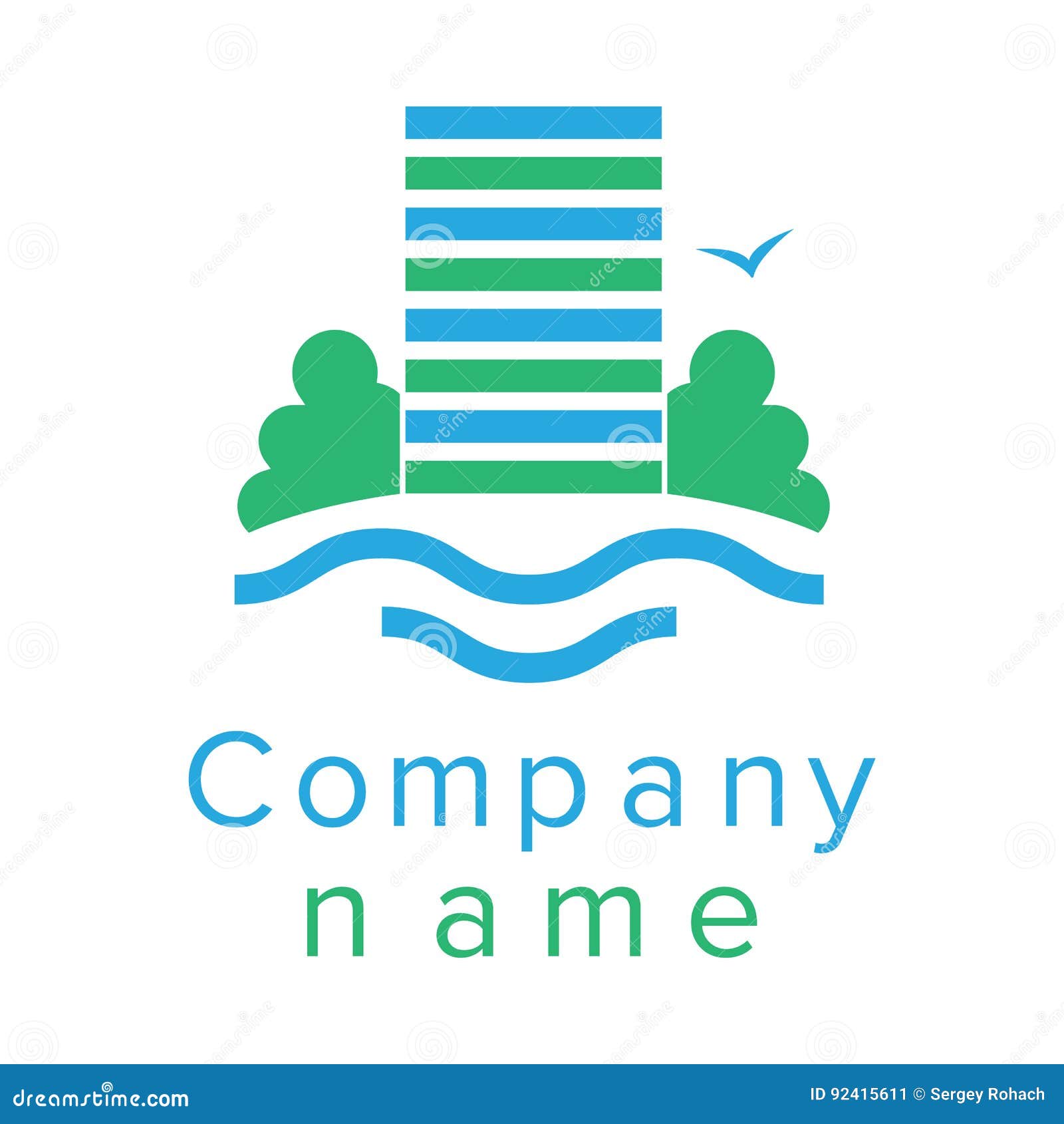 Logo Pour Une Entreprise De Construction Illustration de Vecteur ...