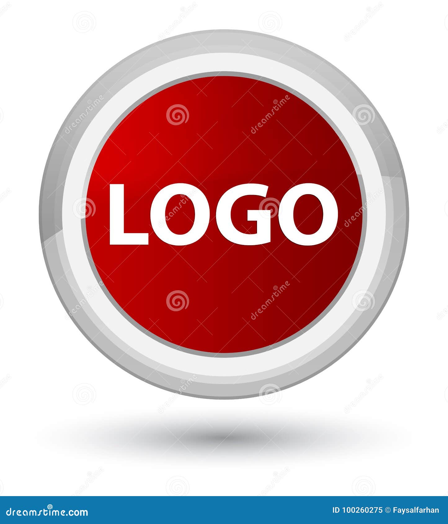 Logo Prime Red Round Button Stock Illustration - Illustration of figure ...