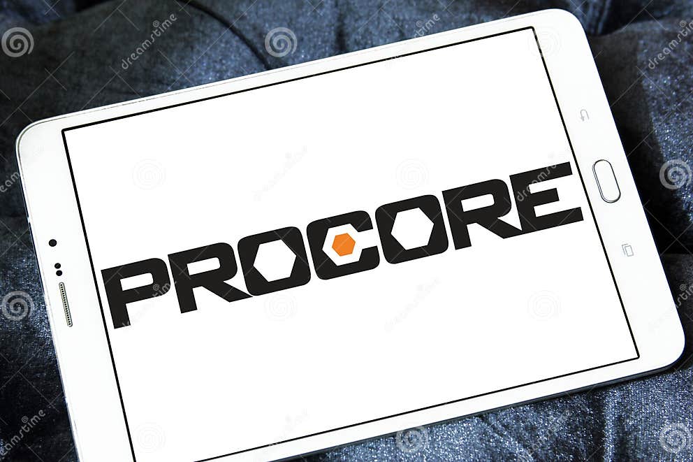 Procore Technologies logo editorial stock photo. Image of trademark ...