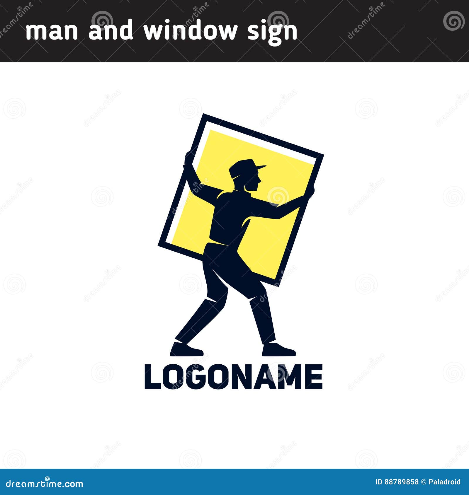 Logo Production Or Installation Of Windows Vector Illustration ...