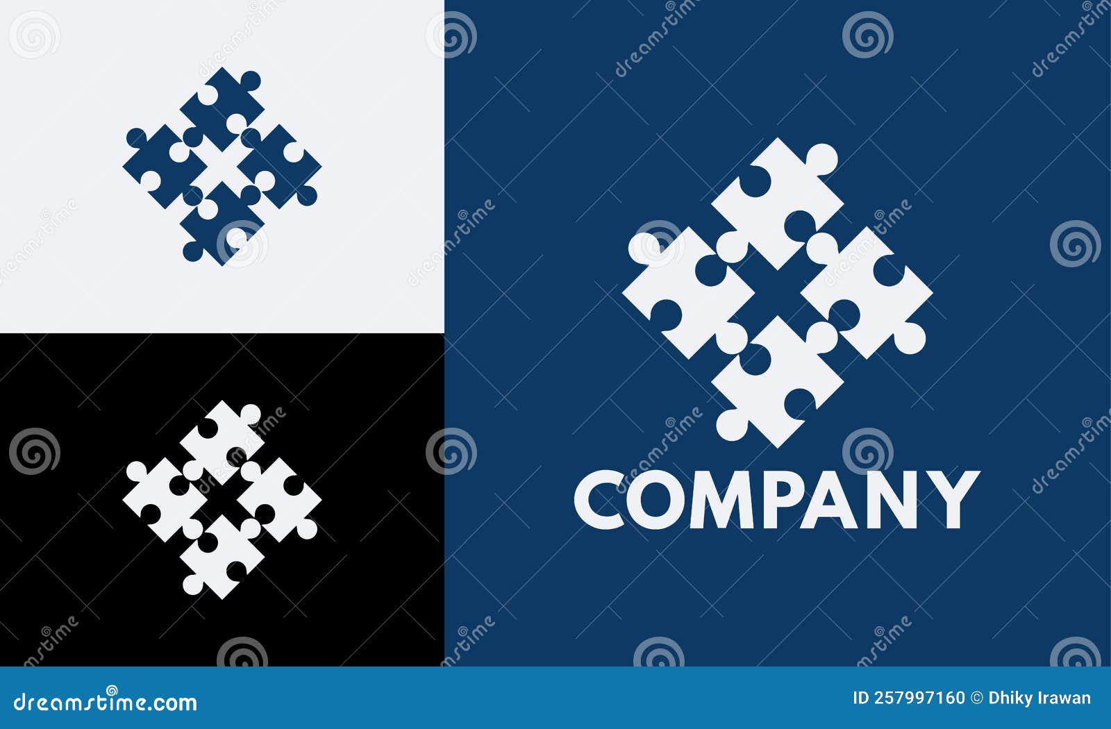 Logo puzzle stock vector. Illustration of cartoon, corporate - 257997160
