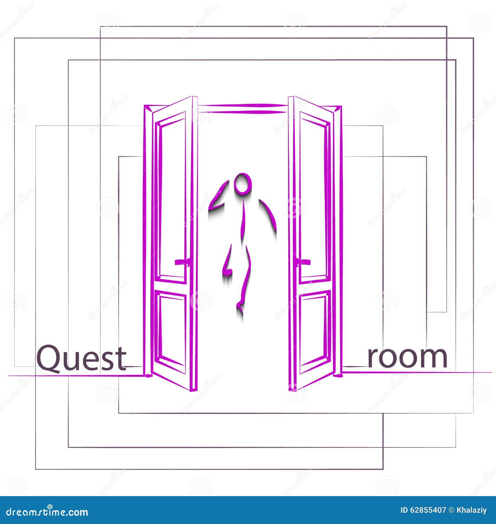 Logo For Quest Room Cartoon Vector | CartoonDealer.com #62855451
