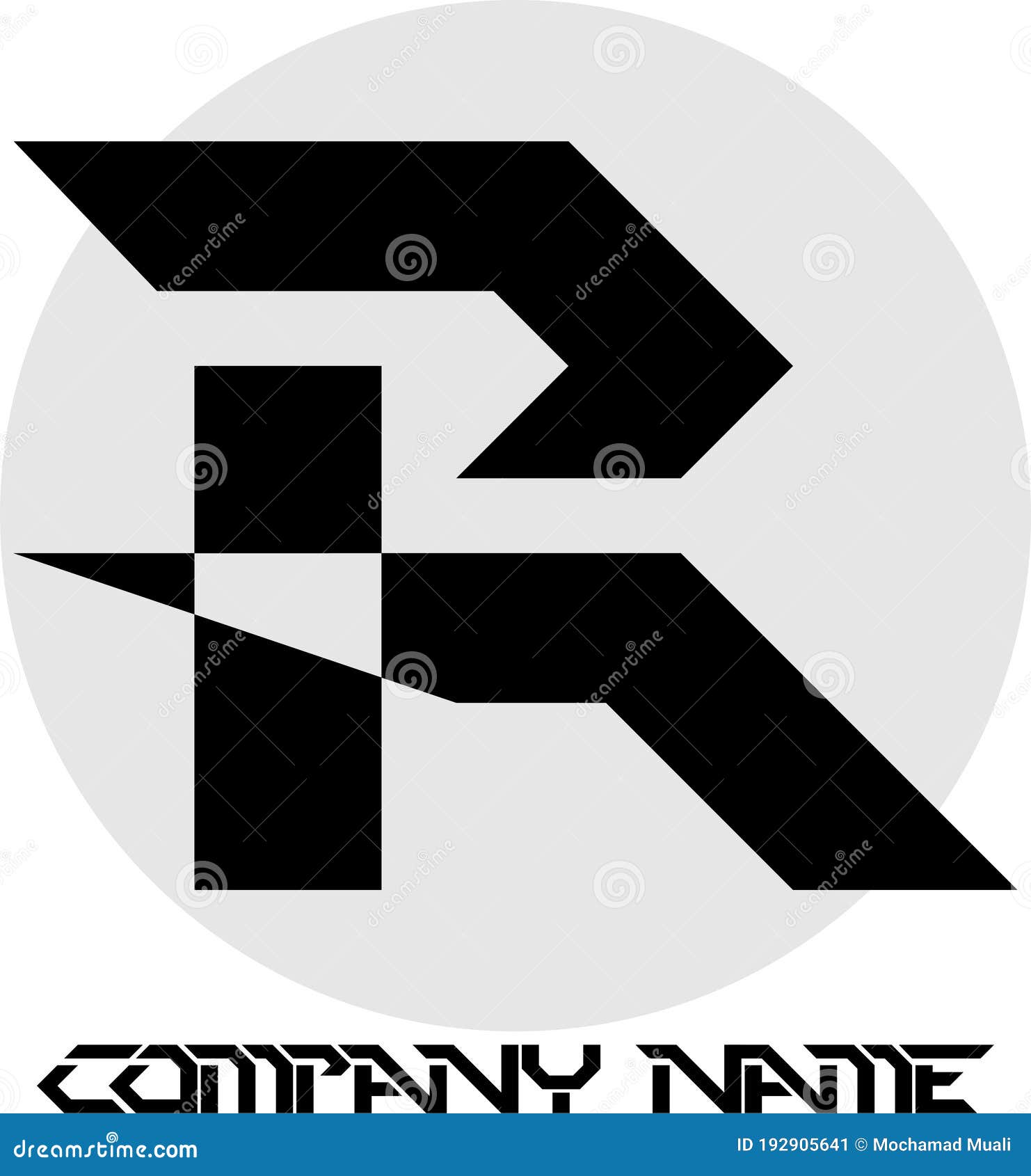 Logo R Company Letter Logo Design with Simple Style Stock Vector ...