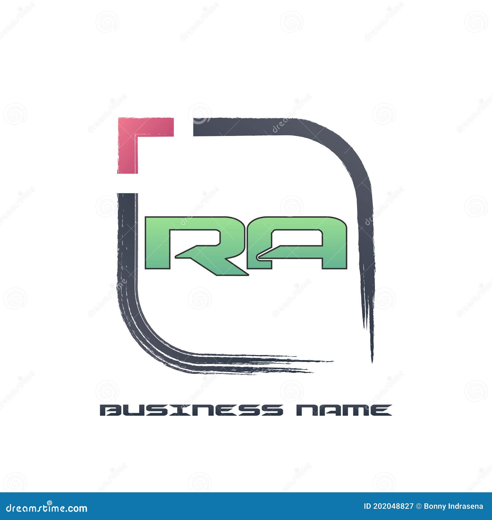 Logo RA Business Letter Logo Design with Simple Style Stock ...