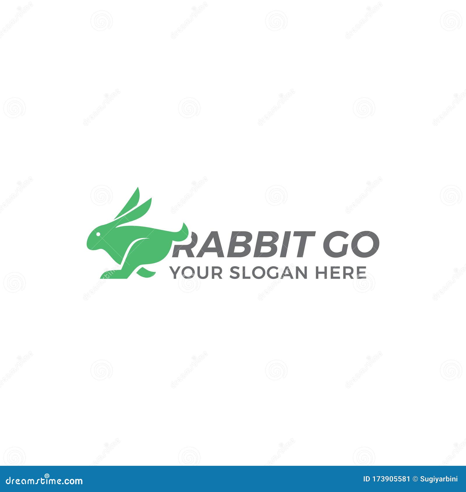 Logo rabbit run stock vector. Illustration of logo, brand - 173905581