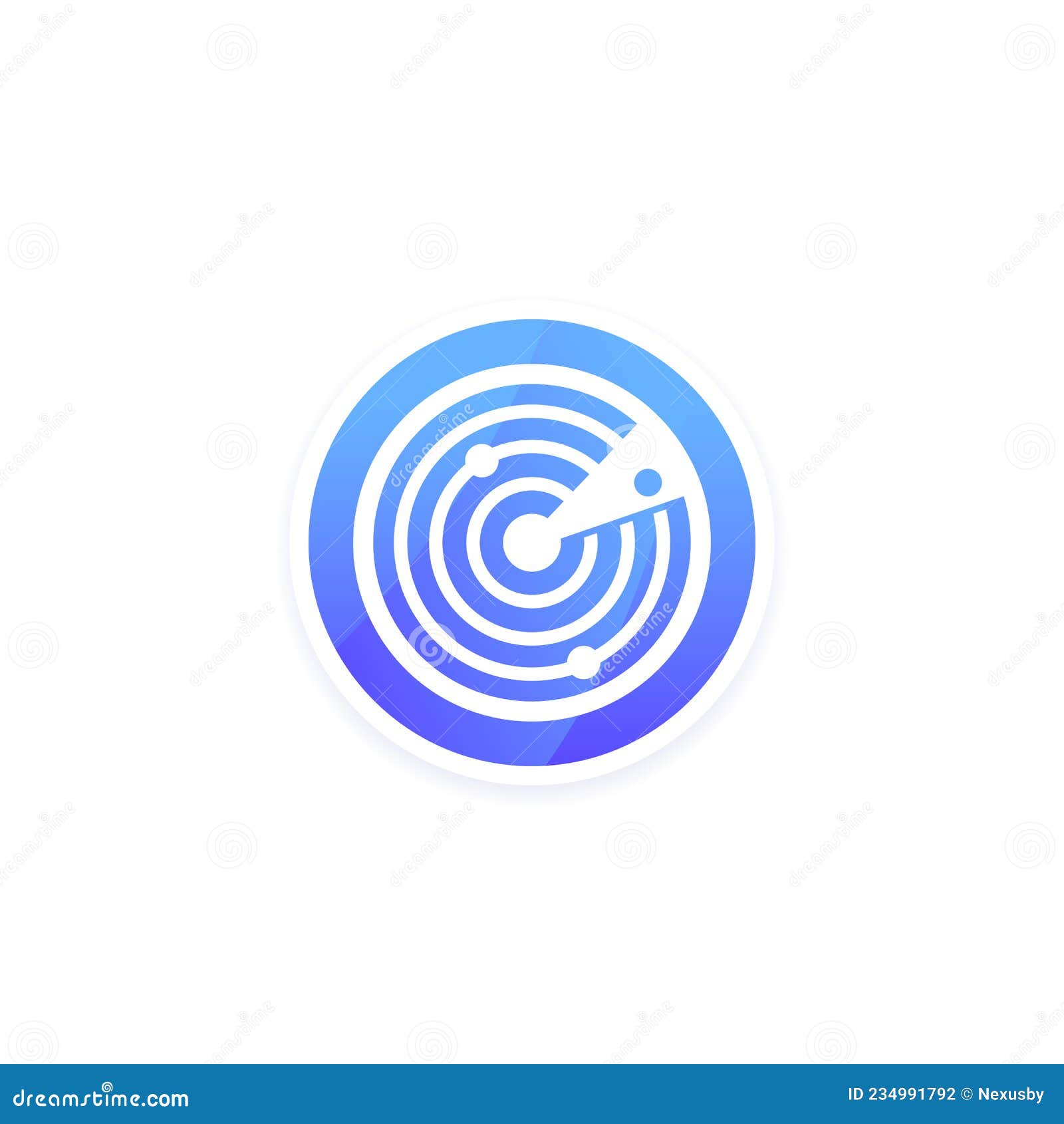Logo Radar Per Il Vettore App Illustrazione Vettoriale - Illustrazione ...