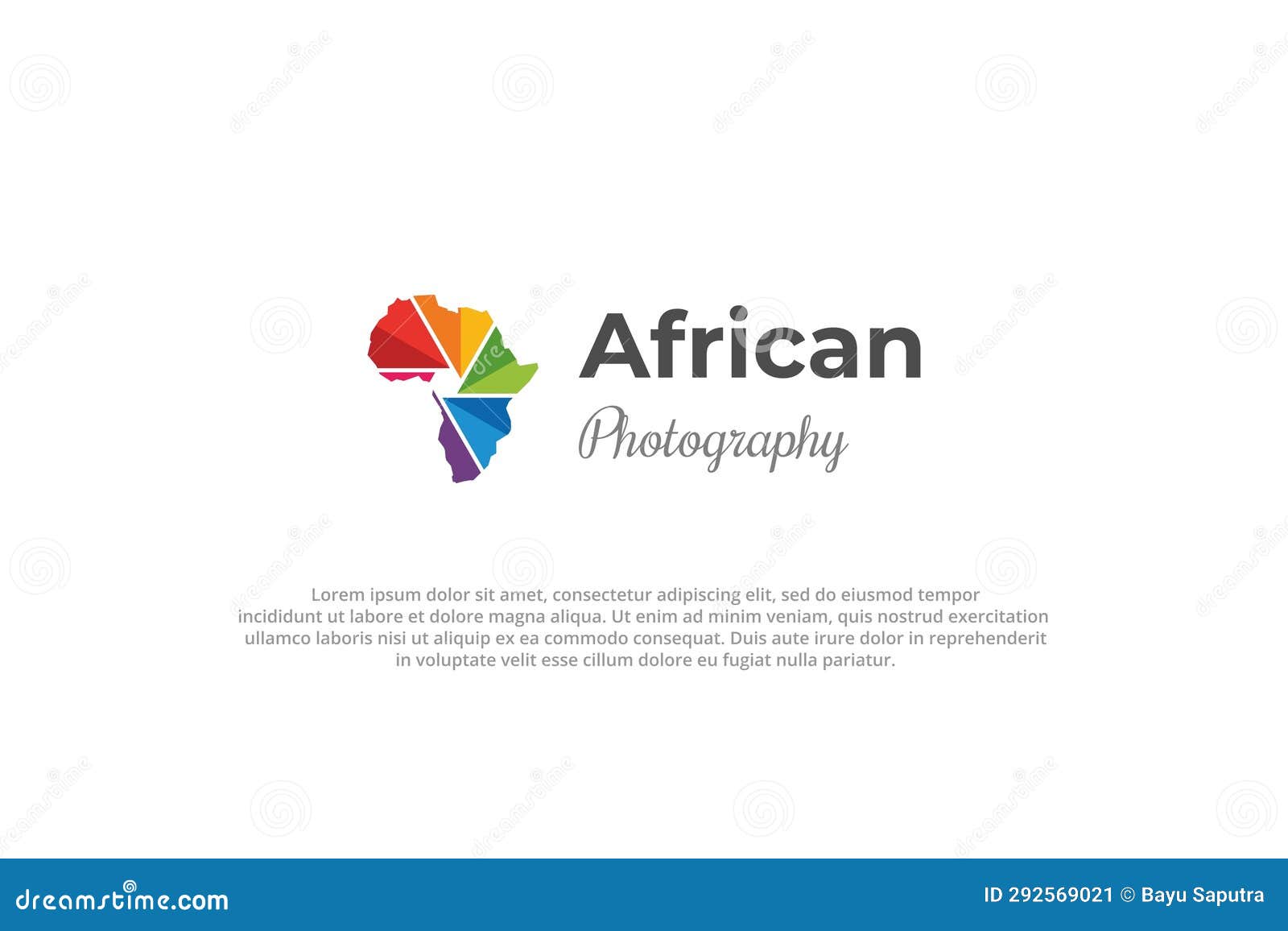 Logo Rainbow African Continent Map Shape Stock Illustration ...