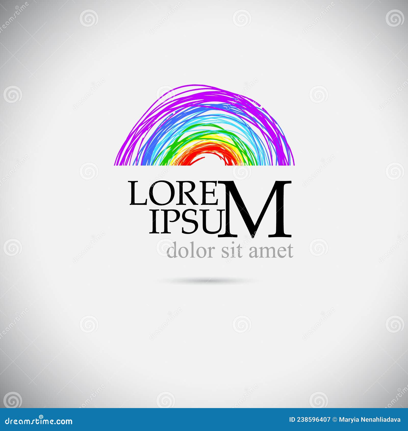 Logo Rainbow . Children S Drawing. Vector Illustration Stock Vector ...
