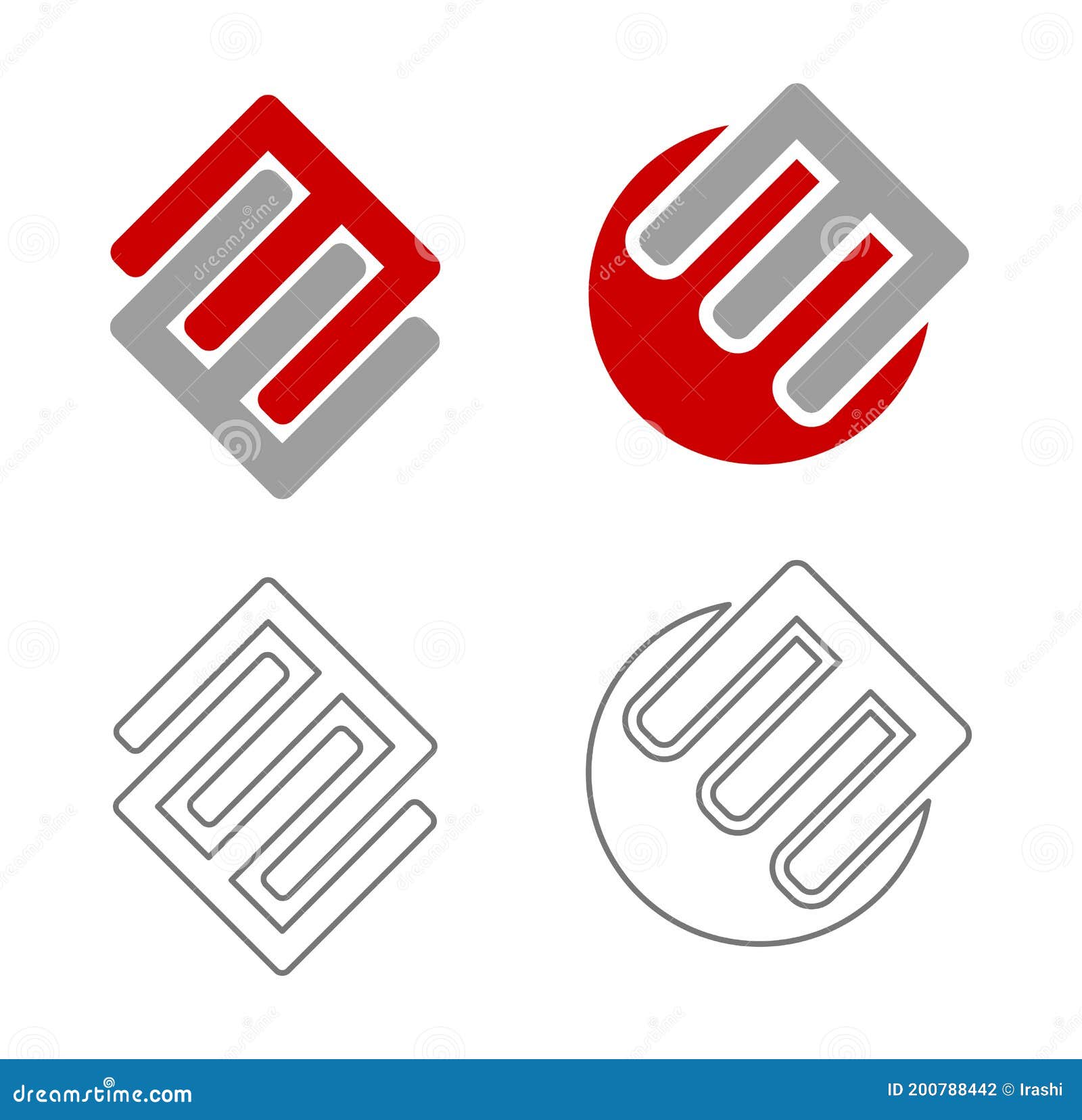 Logo Rectangle Vector Design Stock Vector - Illustration of company ...