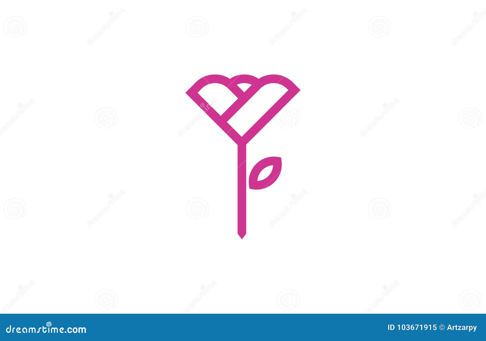 Logo rectangular flower stock vector. Illustration of dealing - 103671915