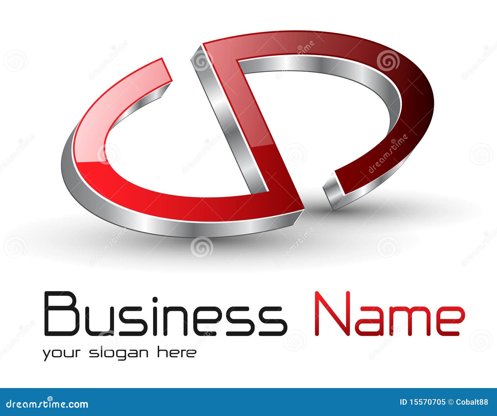 Logo red metallic stock vector. Illustration of innovation - 15570705