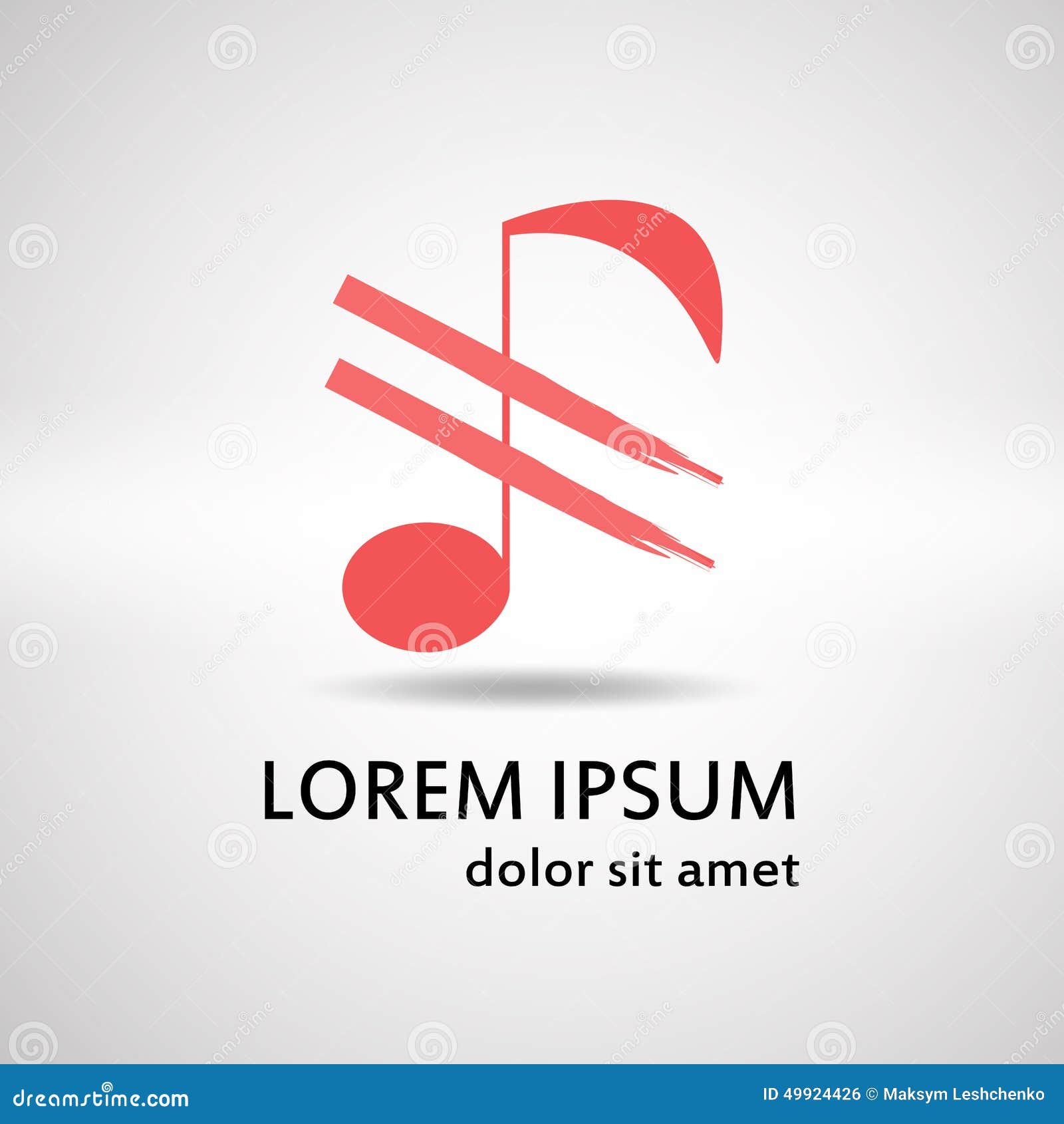 Logo Red Musical Note. Logo Musical Stock Illustration - Illustration ...