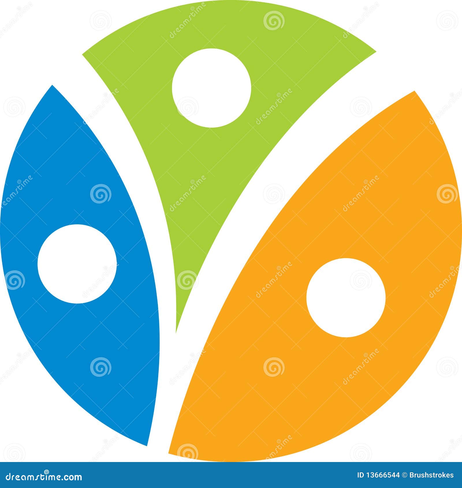 Logo redondo stock de ilustración. Ilustración de colourful - 13666544
