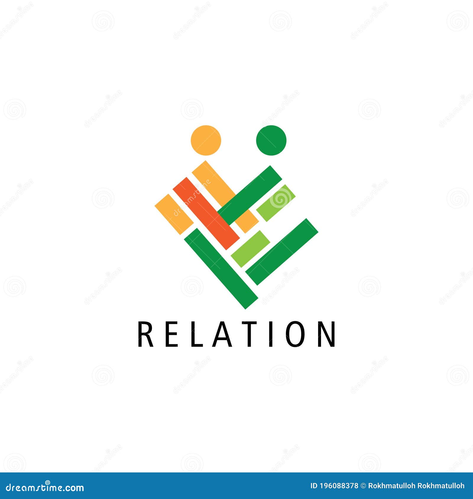 Logo Relation,illustration, Friendship Color Design Vector Template ...