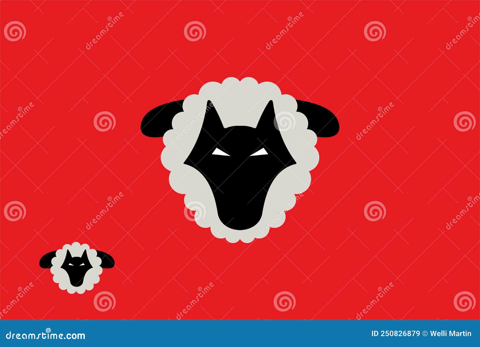 Sheep Wolf Logo Concept Design Stock Vector - Illustration of font ...
