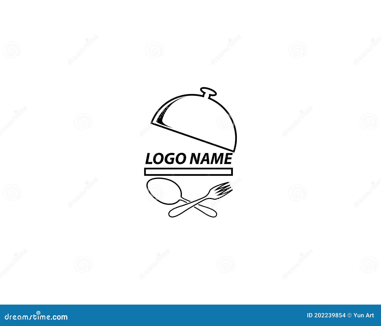 Logo for Restaurant and Dinner Dishes Stock Illustration - Illustration ...