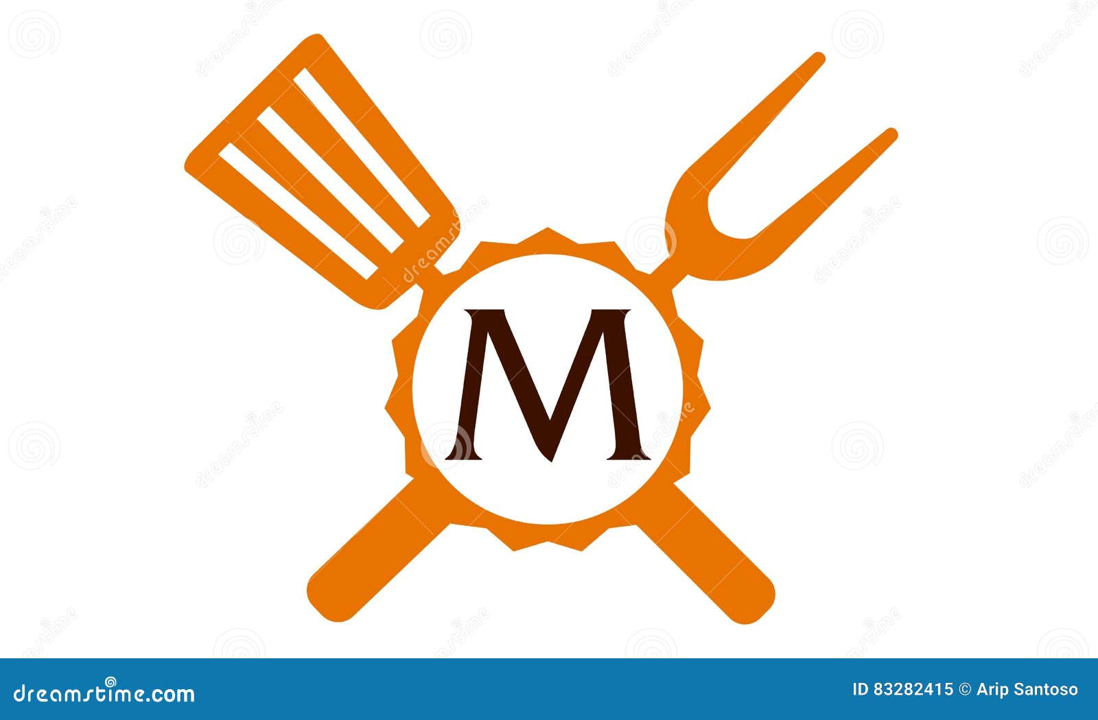 Logo Restaurant Letter M stock vector. Illustration of cook - 83282415