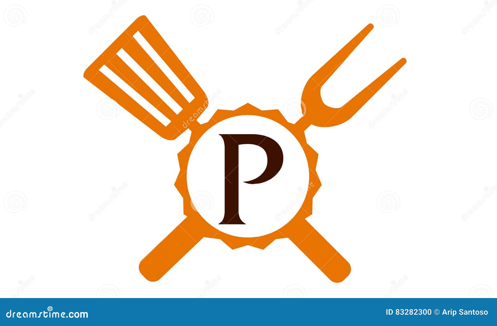 Logo Restaurant Letter P stock vector. Illustration of household - 83282300