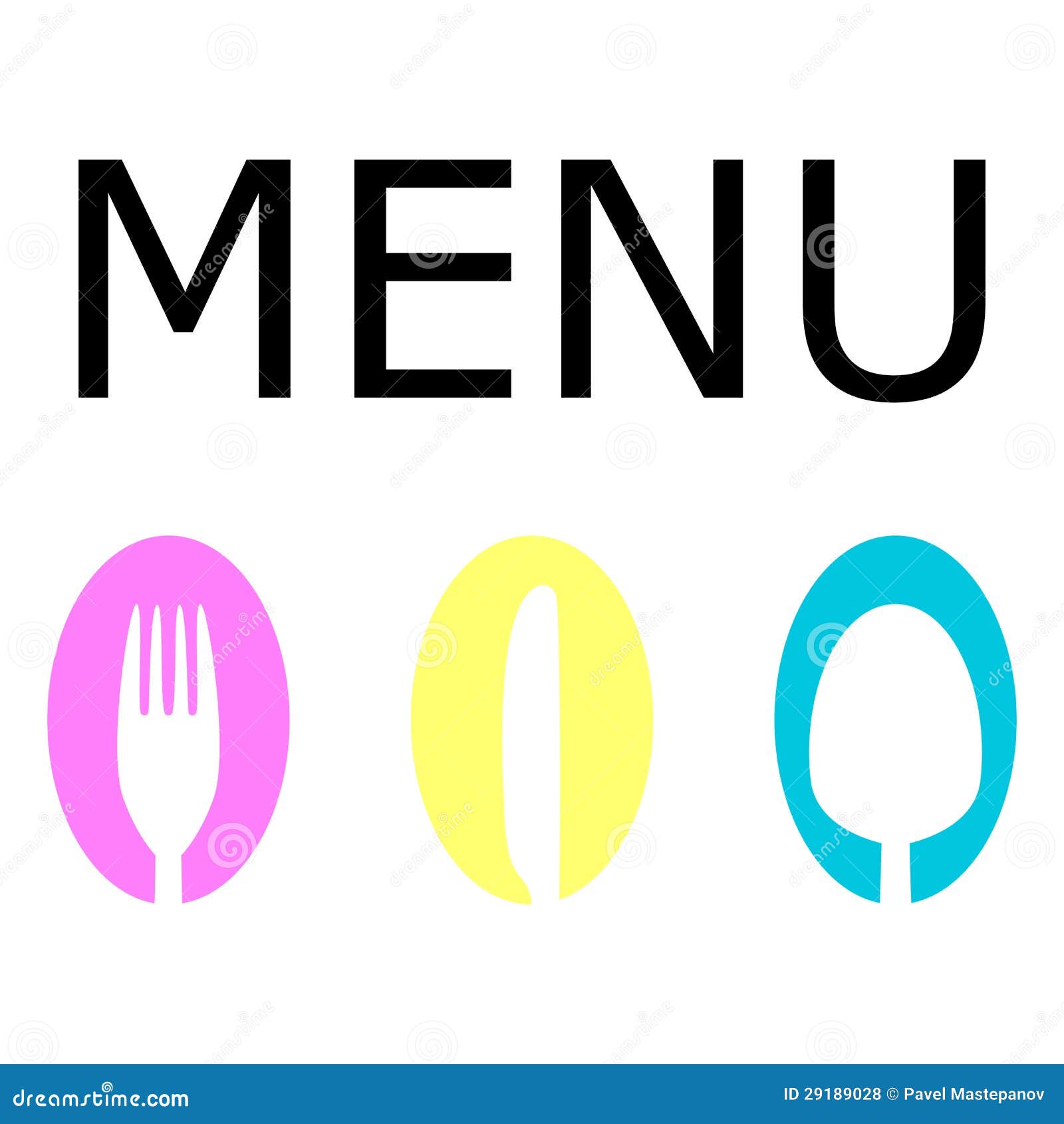 Logo for the Restaurant Menu Stock Vector - Illustration of blue, food ...
